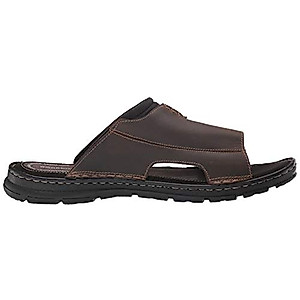 Rockport Men's Darwyn Slide 2 Sandal, Brown II Leather, 11 M US