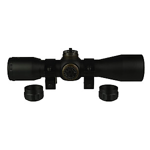 TWP 4x32 Compact Hunting Scope, Rangefinder Reticle, 1" Tube and Mid-Height Weaver Ring Mount