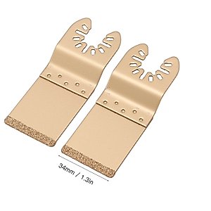 Oscillating Multi Tool Blade for Grout Removal with Carbide Grits Flush Cut, Universal fit Multitool Attachment for Grout, Mortar, Tile, Plaster,Masonry, Brick