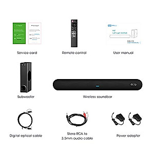 Bestisan Soundbar 28-Inch 80W with HDMI-ARC, Bluetooth 5.0, Optical Coaxial USB AUX Connection, 4 Speakers, 3 EQs, 110dB Surround Sound Bar Home Theater (28 Inch Glossy Black)