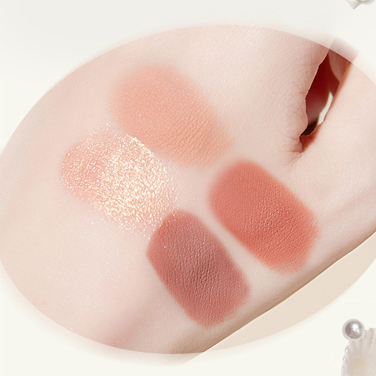 MeiPlumLai Shell Eyeshadow Palette,4 Colors Matte Shimmer Palette, Cute Shell Shape Long-lasting Eye Glitter Eye Shadow Make Up, Naturing-Looking, Ultra-Blendable Professional Makeup