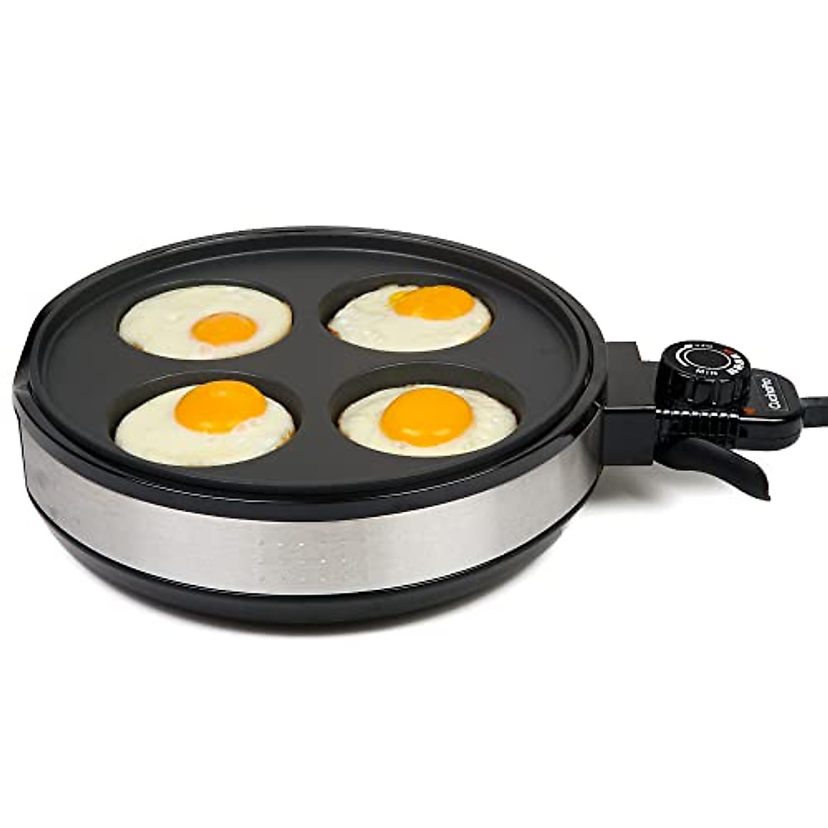 Multi Baker Deluxe- Electric Appliance with Temperature Control, 3 Interchangeable Skillets for Grilling, Baking or Dessert Making- Grilled Cheese, Omelets, Personal Pizza, Takoyaki, Sandwiches, Cake Pops & More, Great Gift