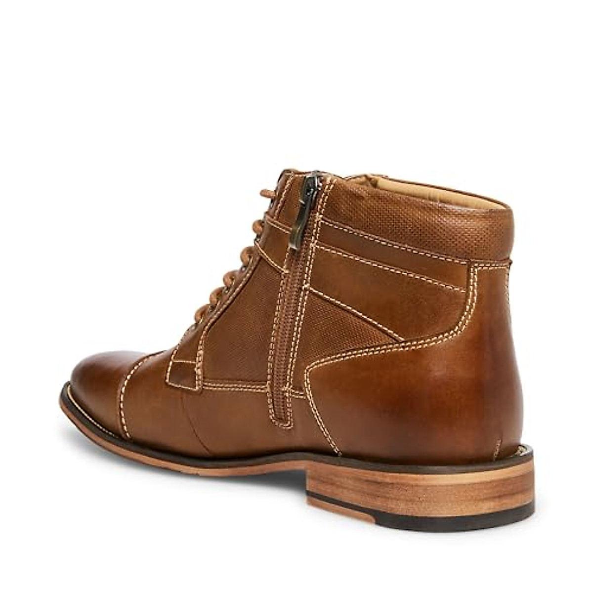 Steve Madden Men's Jotter Combat Boot, Dark Tan, 11