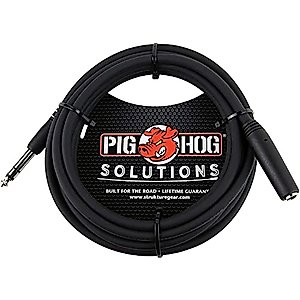 Pig Hog PHX14-10 1/4" TRSF to 1/4" TRSM Headphone Extension Cable, 10 Feet