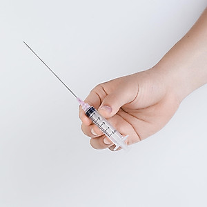 otwooi Syringes with 18 Ga Blunt Tip Needle, for Precision Liquid Handling and Refilling - 5ml 10ml 20ml 30ml Syringe Blunt Needles, Ideal for Liquids, Adhesives, and Oils（5ml, 5pcs)