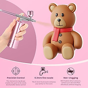 Daakro Cordless Airbrush Set - Portable Rechargeable Airbrush Kit with Compressor, Auto Handheld Air Brush Gun Sets for Makeup, Nail Art, Cake Decor, Model Painting, Barber, Tattoo