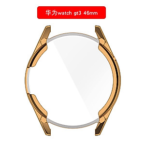 Screen Protector Cases Compatible with Huawei Watch GT3 Soft TPU Case Smartwatch Accessories TenCloud Covers Scratched Resistant Full Protective Cover for Watch GT 3 (46mm, 6Colors)