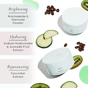 Hydrogel Rejuvenating Under Eye Patches, Mellow Eyes by PUR Beauty - Hydrates, Plumps & Brightens Under Eye - Hemp Seed Oil, Green Tea Extract, Kiwi Fruit Extract - Cruelty & Gluten Free - 30 Pairs