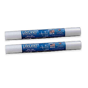 Warp Brothers Ribbed Shelf Liner & Drawer Organizer for Kitchen & Bathroom Cabinet, Storage Bins, Garage & Wall Shelves, Table & Food Pantry Organizing its BPA Free | Clear (2 Pack, 24" x 10')