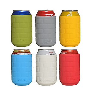 Soft Silicone Sleeves Insulators for Standard Soda/Beverage/Beer Can, 12OZ Standard Can Cold Insulating Covers, Soda Sleeves Coolers Holder, Non-slip Beverage Can Coolier Sleeves (Gray)