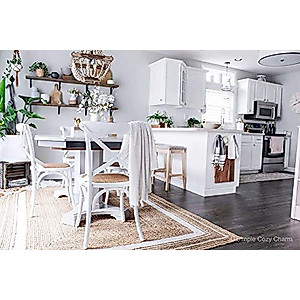 Unique Loom Braided Jute Collection Classic Quality Made Hand Woven with Coastal Design Area Rug, 8 ft x 10 ft, Natural/Ivory