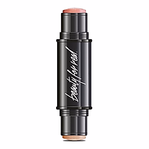 Beauty For Real Blush + Glo, In the Pink + Get Lit - Blush + Highlighter Stick - Cream-to-Powder Mineral Formula - Provides All Day Wear - Organic, Vegan - 0.32 oz