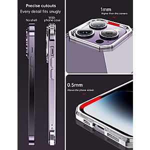 Kakalux[for iPhone 14Pro Phone case,Magnetic case for iPhone 14Pro,magsafe Compatible,with airbag Protection at All Four Corners and Military Grade Drop Protection for iPhone 14Pro(6.1'')-Clear.