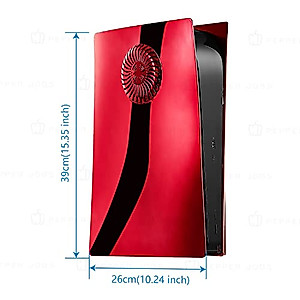 PEPPER JOBS Electroplating Red Vent Heat Console Cover Hard Shockproof Console Skin Case ABS Anti-Scratch Dustproof for Console Disc Edition