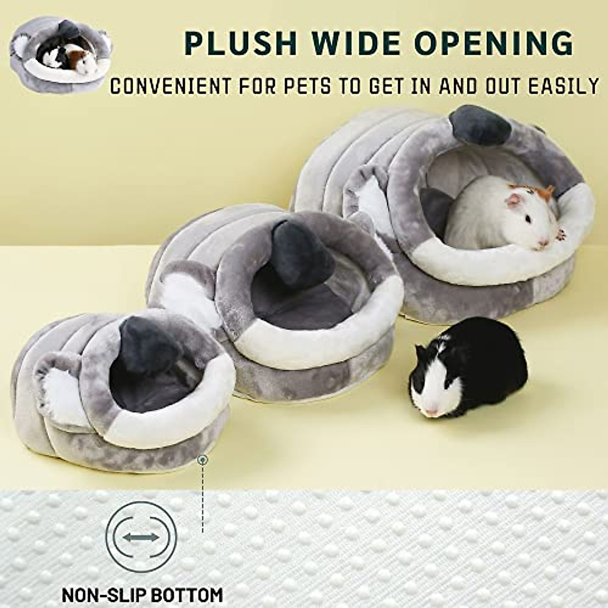 JanYoo Warm Bunny Bed for Rabbits Outdoor Cage & Rabbit Hay Feeder Halloween
