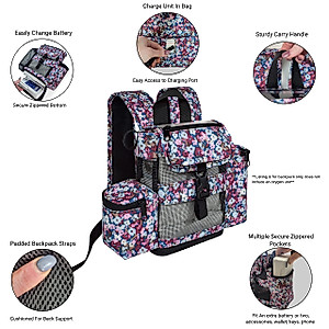 Backpack for Inogen One G4, Portable Oxygen Concentrator Backpack Compatible with Inogen One G4 & Accessories (Floral)