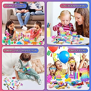 640Pcs Party Favors for Kids, Fidget Pack Goodie Bags Bulk Toys Treasure Box for Boys and Girls, Birthday Party Stocking Stuffers, Pinata Filler Stuffers Toys for Classroom Carnival Prizes Gifts