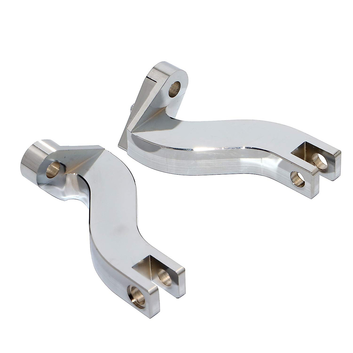 CNC Cut Passenger Rear Foot Peg Mount Kits For Harley Touring FLHT FLHR FLTR FLHX 1993-2018(Replaces HD# 50198-97B) (Chrome)