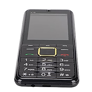 PUSOKEI 2G GSM Unlocked Button Phone,2.8in HD Screen Unlocked Seniors Cell Phone,Large Button Four SIM Cards Cellphone for Elderly and Kids,2000mAh Battery (Black)