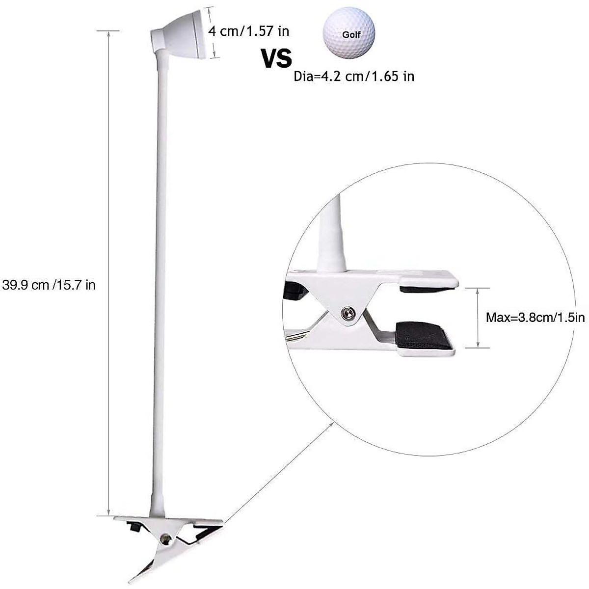 CeSunlight Clip on Reading Light, Clamp Lamp for Desk, 3000-6500K Adjustable Color Temperature, 6 Illumination Modes, 10 Led Beads(White)