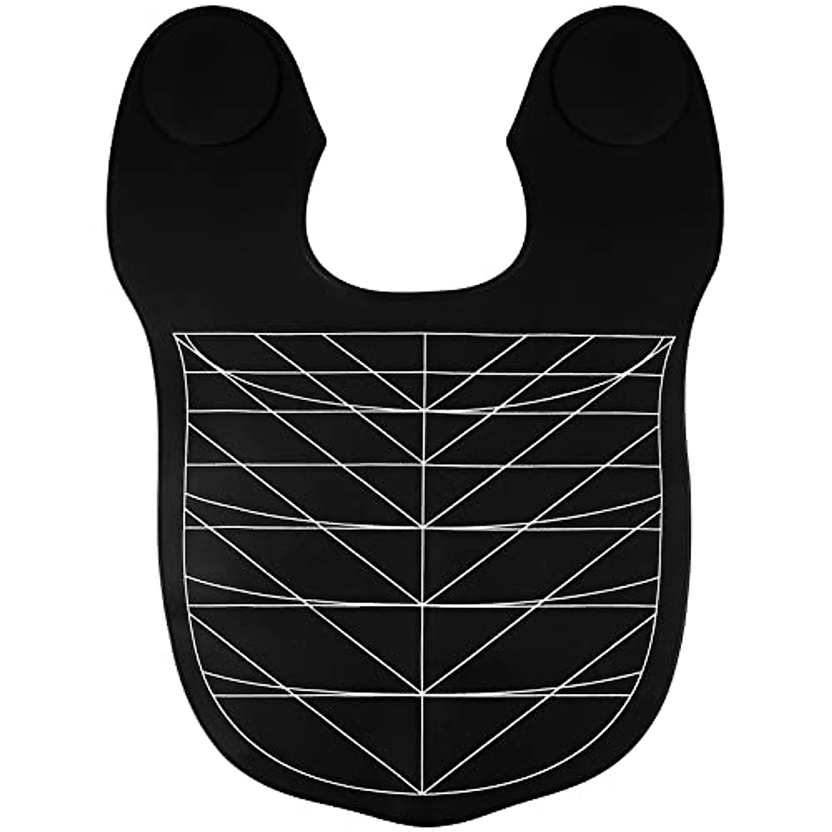 Lurrose Salon Hair Cutting Collar Cape, Hair Cutting Cape Angular and Straight Cutting Guidelines Hair Dye Cape for Hairdressing Black