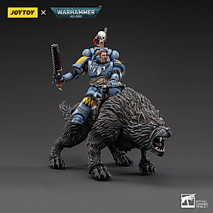 JOYTOY 1/18 Warhammer 40,000 Space Wolves Thunderwolf Cavalry Frode