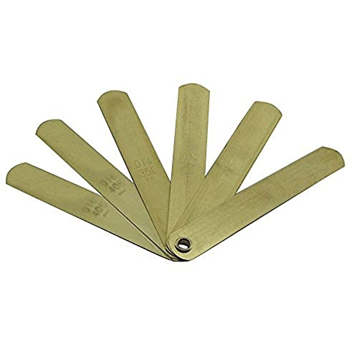 OEMTOOLS 25305 6 Non-Ferrous Brass Feeler Gauge Blades | Measure Gap Between Reluctor and Pickup Coil, Calibrate Machines, Fix Guitars | Simple, Important Tool for When Precision Counts