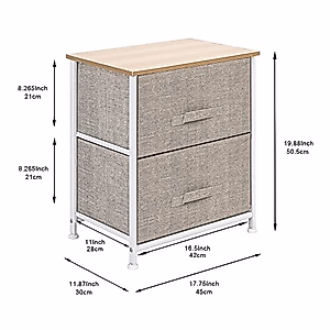 WXYNHHD Nordic 2 Drawers Nightstand Bedside Dresser Jewelry Box Makeup Storage Box Cabinet Container Drawer Organizer Bedroom Furniture