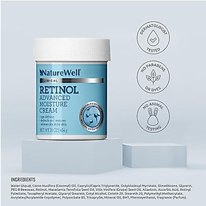 NATURE WELL Clinical Collagen Peptide Intense Restoring Moisture Cream & Retinol Advanced Anti-Aging Moisture Cream Bundle For Face, Neck, & Body