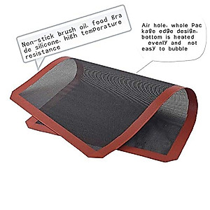 Silicone hollow Baking Mat Sheet, Set of 2. NonStick Oven Liner Perforated Mesh Pad , baked biscuits non-stick high temperature mat, breathable fiberglass baking mat, double-sided available.
