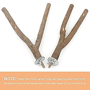 5PCS Bird Perch for Cage Bird Stand Toy Set Natural Wooden Parrot Stand Branch with Round Platform Paw Grinding Stick Bird Exercise Training Climbing Toys for Bird Cage Accessories