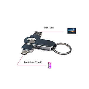 JIANGTECH USB Drive for PC and Android, Enctypted by Fingerprint, Support USB 3.0 (128GB)