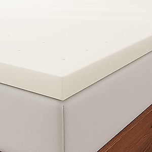 NapQueen 4 Inch Ventilated Memory Foam Mattress Topper, CertiPUR-US Certified, Twin