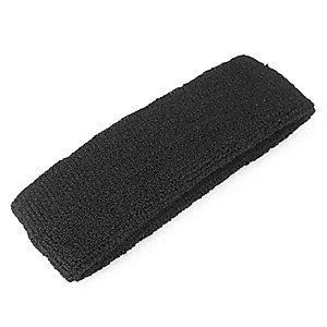 Mallofusa ? 10 PCS Cotton Sports Basketball Headband/Sweatband Head Sweat Band/Brace Gift Party Outdoor Activities (Black)