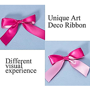 YASEO Double-Sided Two-Tone Ribbon, 20 Yards 1 Inch Double Faced Pink and Rose Satin Ribbon for Valentine's Day, Wedding, Birthday, Gift Wrapping and Party Decor
