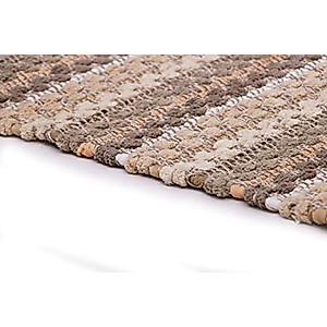 WOVEN ST. Polyester Cotton Area Rug | Carpets Suitable for Bedroom, Dining Room, Home Décor | Luxurious Handcrafted Traditional Rug | Recycled Cotton | Modern Indoor Rugs | 27’’ x 45’’ | Beige