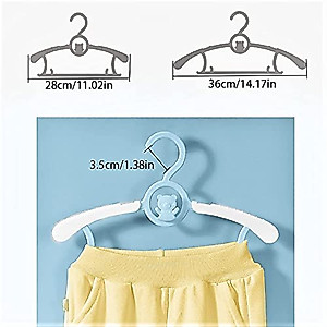40pcs Baby Gift HGYZE Nursery Closet Hangers, Ultra-Thin Non-Slip and Extendable Laundry Infant Pant Hanger for Newborn Clothes - Adjustable Children Coat Hanger for Girl Boy Toddler Kid Child