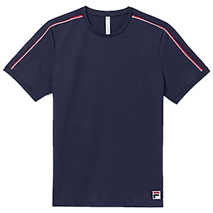 Fila Essentials Heritage Jacquard Mens Tennis Shirt - Navy 412 / L