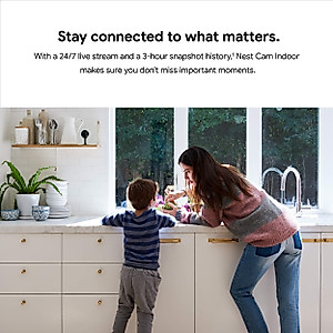 Google Nest Cam Indoor - 1st Generation - Wired Indoor Camera - Control with Your Phone and Get Mobile Alerts - Surveillance Camera with 24/7 Live Video and Night Vision