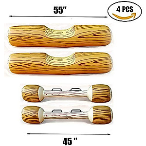RITONS 4 Pcs Set Inflatable Floating Row Toys, Adult Children Pool Party Water Sports Games Log Rafts to Float Toys