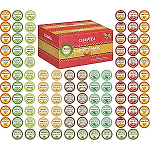 Cha4TEA 100-Count Variety Sampler Pack for Keurig K-Cup Brewers, 10 Flavors
