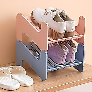 Cabilock Stackable Shoe Storage Shoe Slots Organizer Shoe Stacker Space Saver Shoe Rack Holder for Closet Organization High Low Heels Sneakers Sandals Entryway Shoe Storage Cabinet