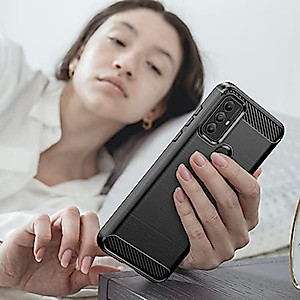 for Moto G Play 2023 Case,with HD Screen Protector,Shock-Absorption Flexible TPU Bumper Cove Soft Rubber Protective Case for Motorola Moto G Play 2023 (Black)