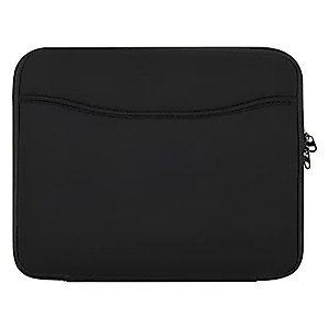 CaSZLUTION iPad Pro Sleeve for 12.9 inch New iPad Pro M2 & M1 2022-2018 with Smart/Magic Keyboard Bag Case, Neoprene Sleeve Case with Pencil Holder, Front Pocket Tablet Accessories - Black
