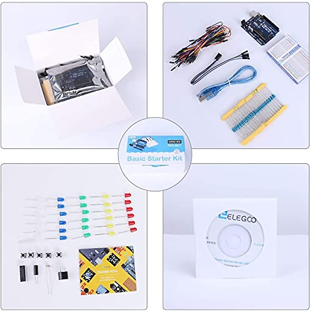 ELEGOO UNO Project Basic Starter Kit with Tutorial and UNO R3 Compatible with Arduino IDE