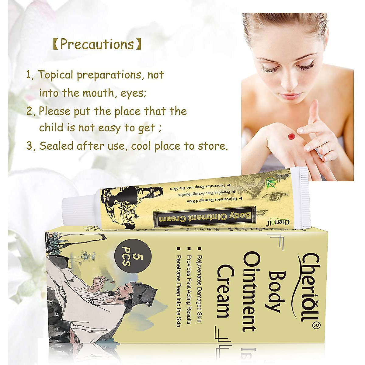 Face Cream, Moisturising Cream, Body and Face Moisturizer for Dry Skin,5pcs