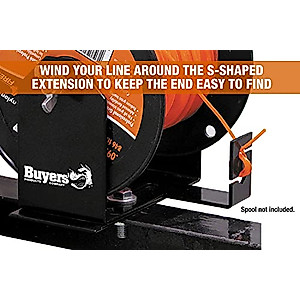 Buyers Products LT40 Weed Wacker Commercial Trimmer Line Holder, with Mounting Hardware & Low Profile Steel Bracket Supports 3 Pound Spools for Landscape Trailer Organization Accessories, Black