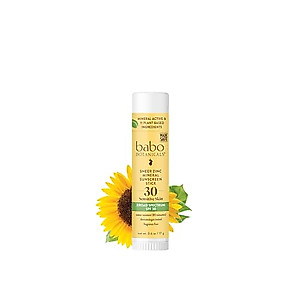 Babo Botanicals Sheer Zinc Mineral Sunscreen Sport Stick SPF30- Natural Zinc Oxide- Shea Butter- Fragrance-Free - Water Resistant - MADE SAFE Certified