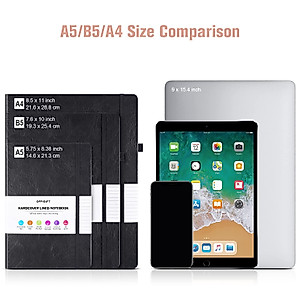 College Ruled Notebook, Large B5 Lined Journal Notebook, 314 Numbered Pages Work Notebook with Index Stickers, 100gsm Thick Paper, Hardcover Vegan Leather Journal for Women Men School Office, Pink