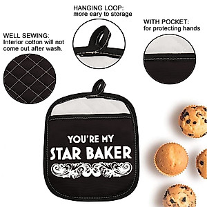 ZJXHPO You’re My Star Baker Pot Holder Baking Gift Oven Pads Pot Holder for for Cooking or Baking (Star Baker)